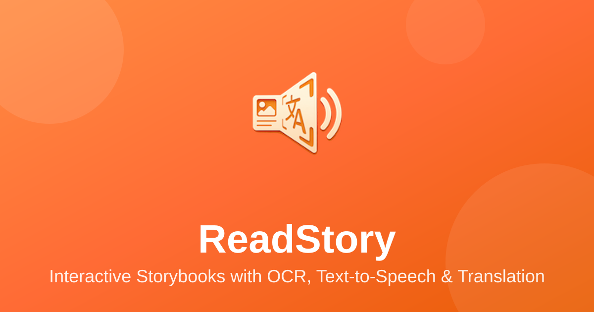 ReadStory - Create Interactive Storybooks with OCR & Text-to-Speech